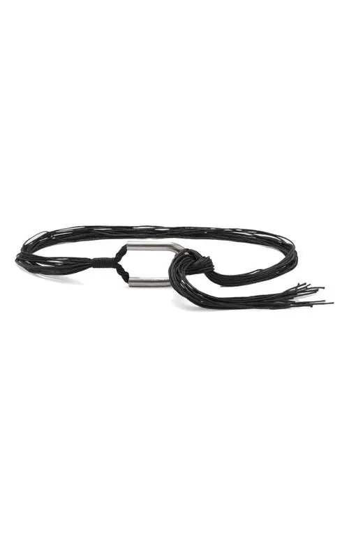 Mango Braided Rope Belt - Black