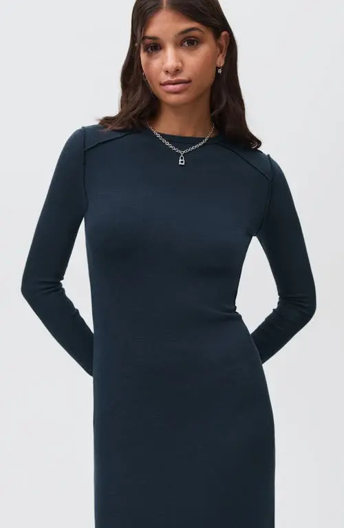 Mango Plain Long-sleeve Maxi Dress