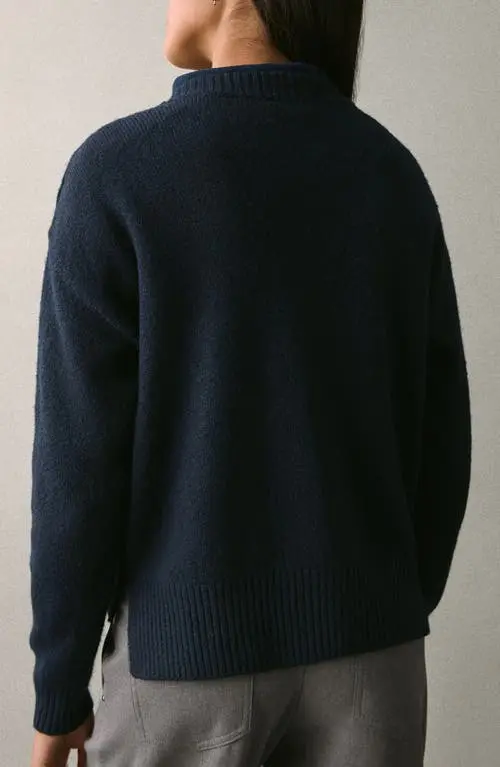 Mango Button Shoulder Crewneck Sweater