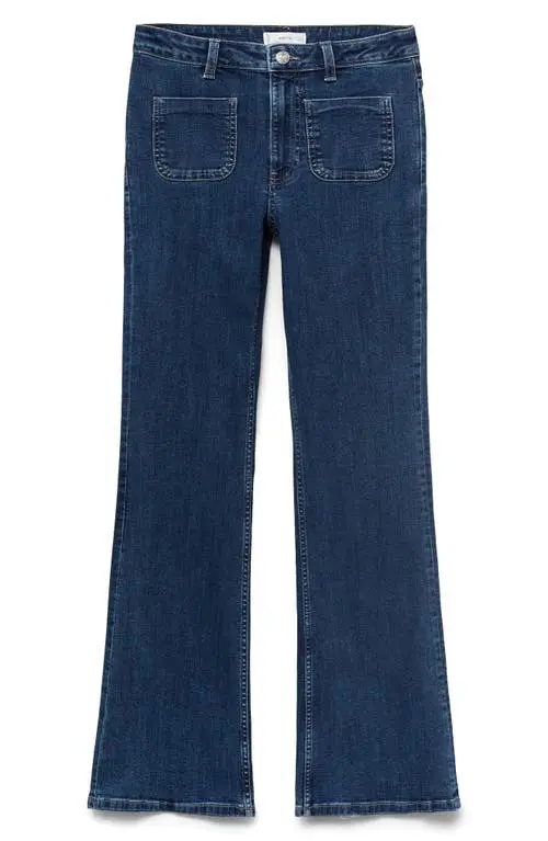 Mango Patch Pocket Flare Jeans
