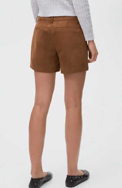 Mango Faux Suede Low-waist Shorts