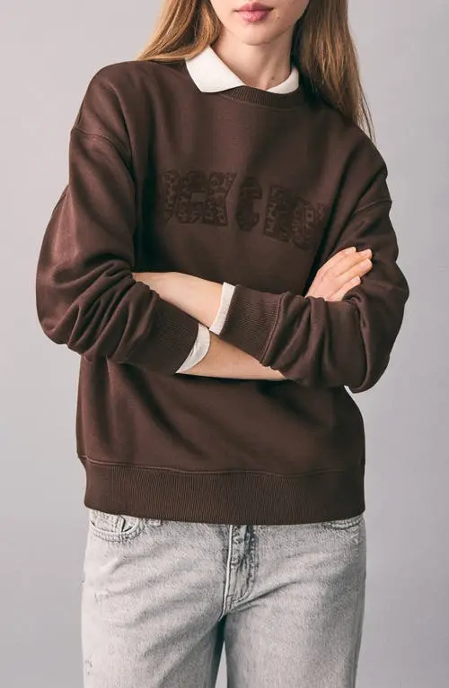 Mango Embroidered Crewneck Sweatshirt