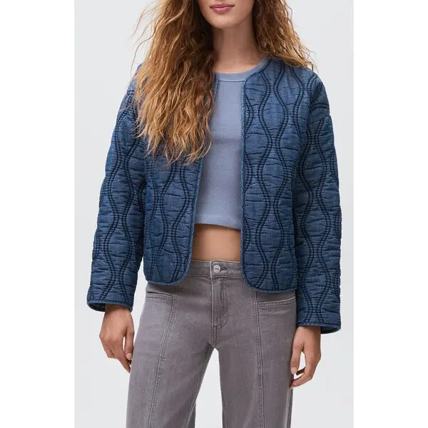 Mango Padded Denim Liner Jacket
