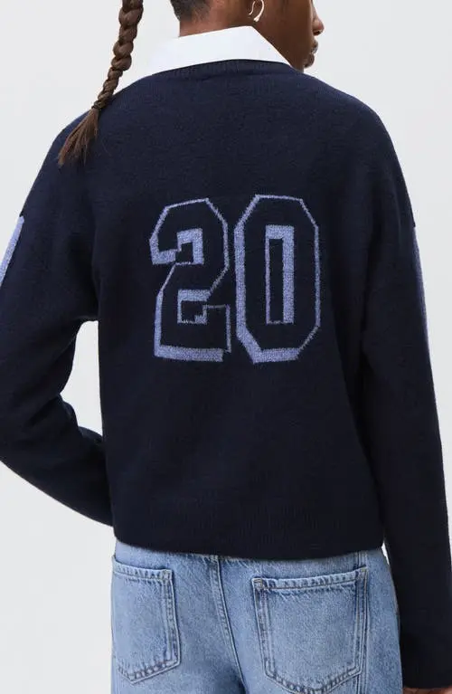 Mango Stripe Intarsia Knit Sweater