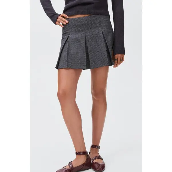 Mango Pleated Skort - Grey
