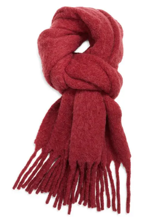 TOTEME Fuzzy Alpaca Blend Scarf - Red