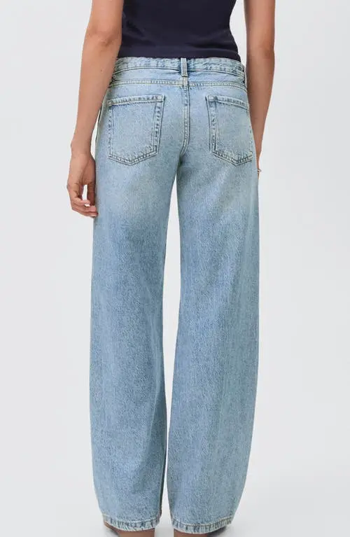 Mango Low Rise Wide Leg Jeans