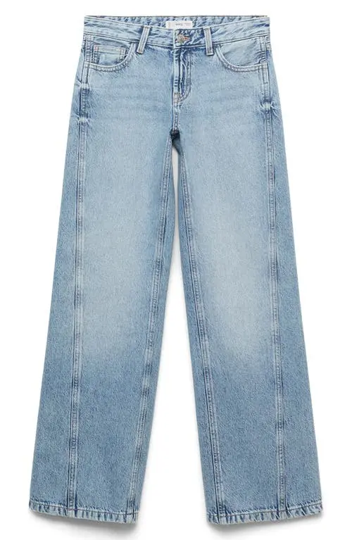 Mango Low Rise Wide Leg Jeans