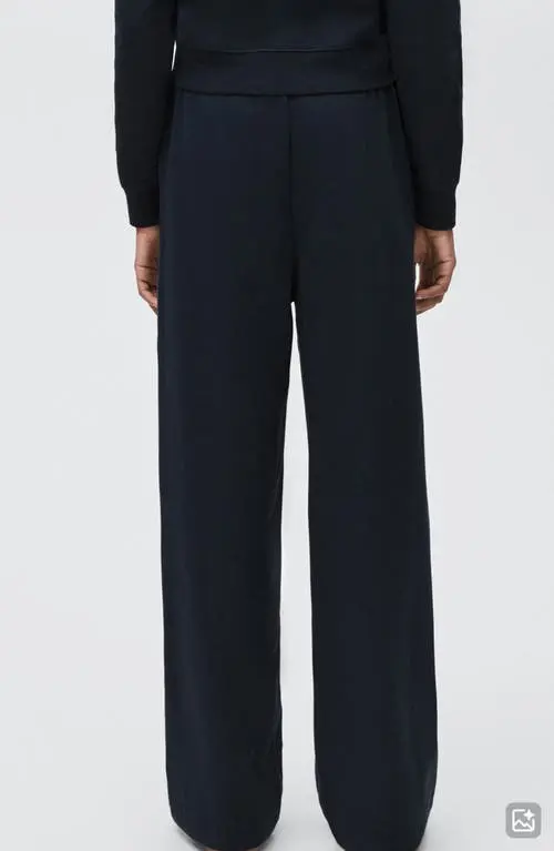 Mango Cotton Wide Leg Pants