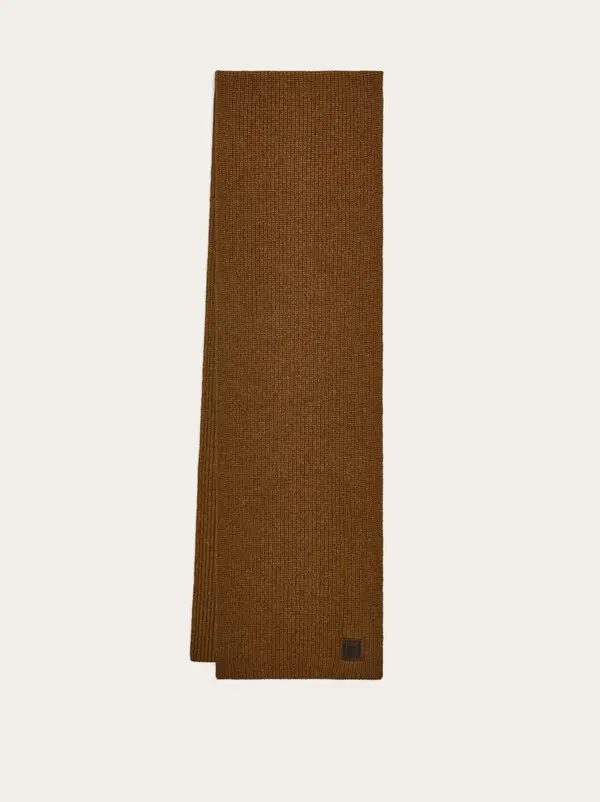 FERRAGAMO Cashmere Blend Scarf - Brown
