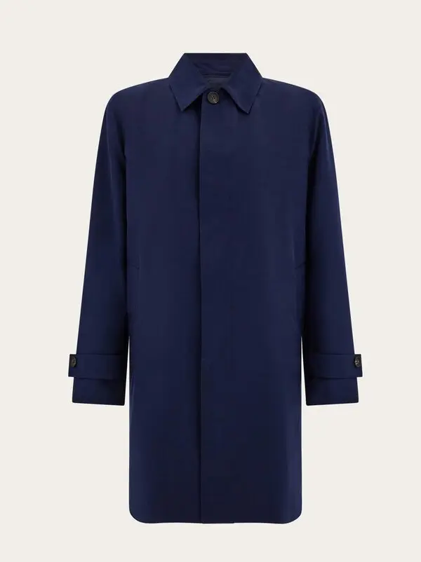 FERRAGAMO Cotton Faille Car Coat - Blue