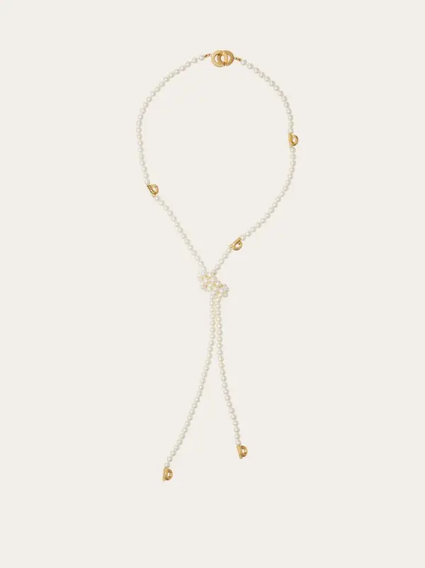 FERRAGAMO Pearl Necklace - Gold