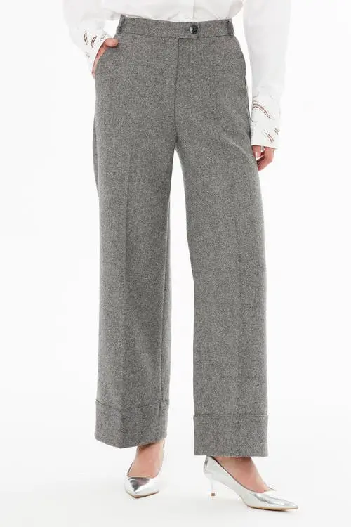GIZIA High-waisted Straight-leg Trousers