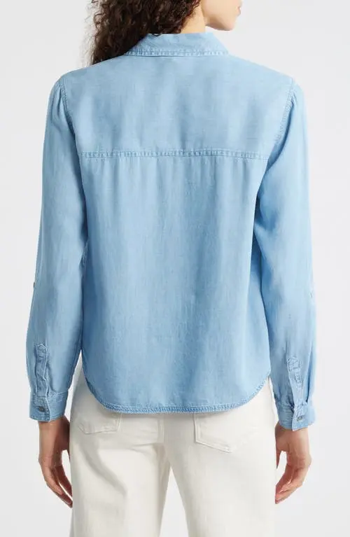 BEACHLUNCHLOUNGE Fiorella Long Sleeve Shirt - Light Wash