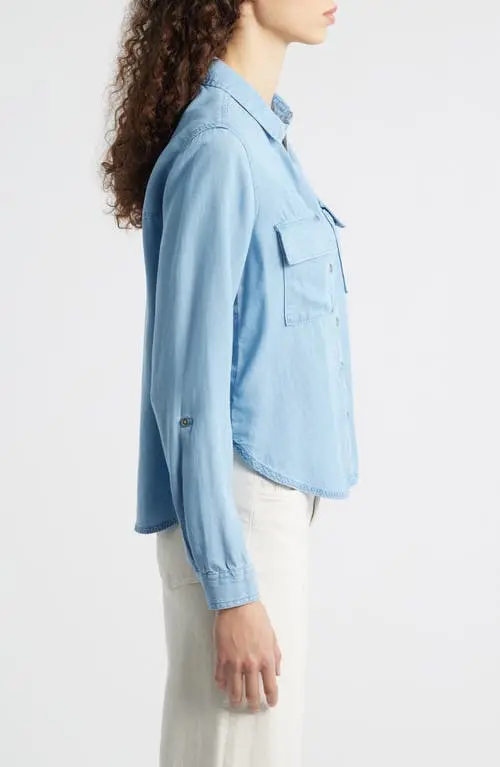 BEACHLUNCHLOUNGE Fiorella Long Sleeve Shirt - Light Wash