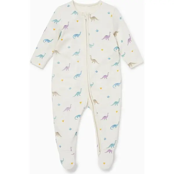 MORI Two-way Zip-up Sleepsuit - Dino Print
