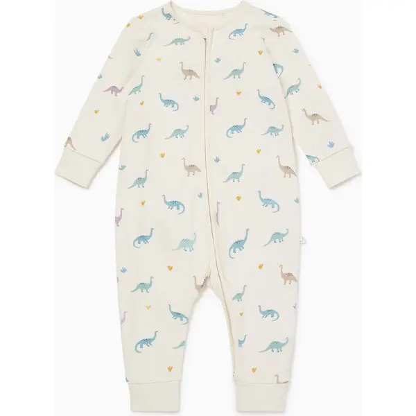 MORI Two-way Zip-up Romper - Dino Print