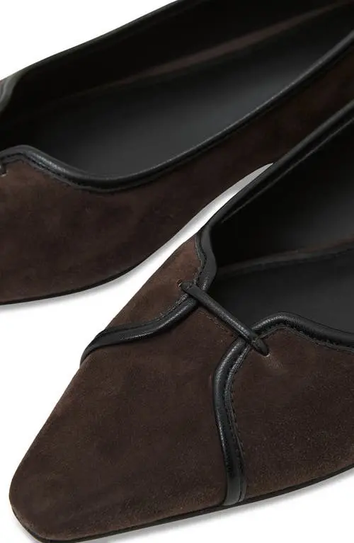 REISS Evelyn Ballet Flat - Chocolate