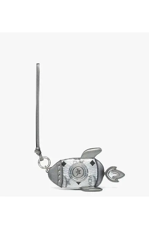 Mcm Rocket Pouch Charm - Silver