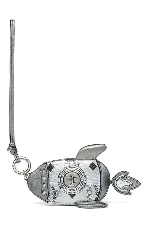 Mcm Rocket Pouch Charm - Silver