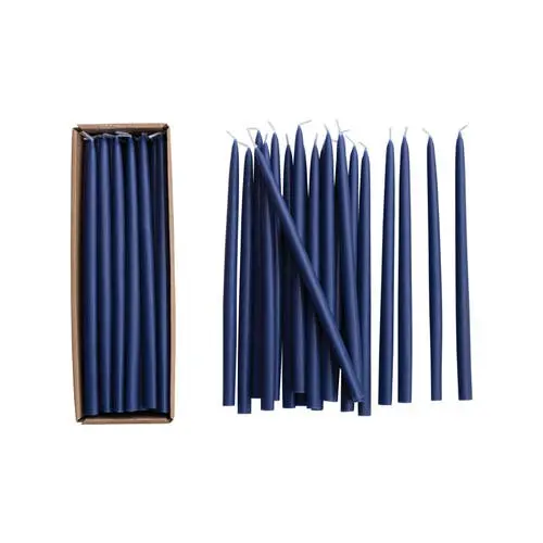 STORIED HOME 24-piece Unscented Thin Taper Candles - Navy