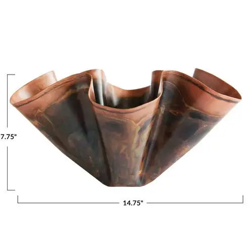 STORIED HOME Metal Organic Shaped Planter
