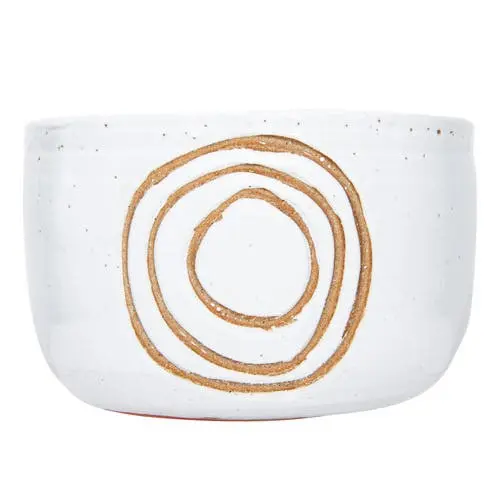 STORIED HOME White Terracotta Planter