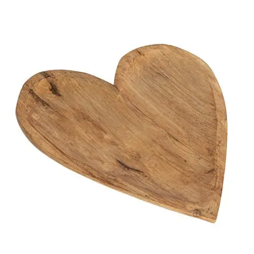 STORIED HOME Heartfelt Harvest Mango Wood Bowl - Natural