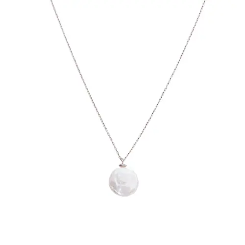 SPERO LONDON Baroque Pearl Pendant Necklace In Sterling - Silver