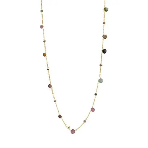 SPERO LONDON Sterling Tourmaline Necklace - Gold