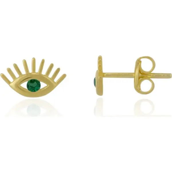 SPERO LONDON Eye Stud Earrings - Gold