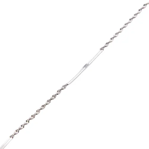 SPERO LONDON Semi Singapore Sterling Bracelet - Silver
