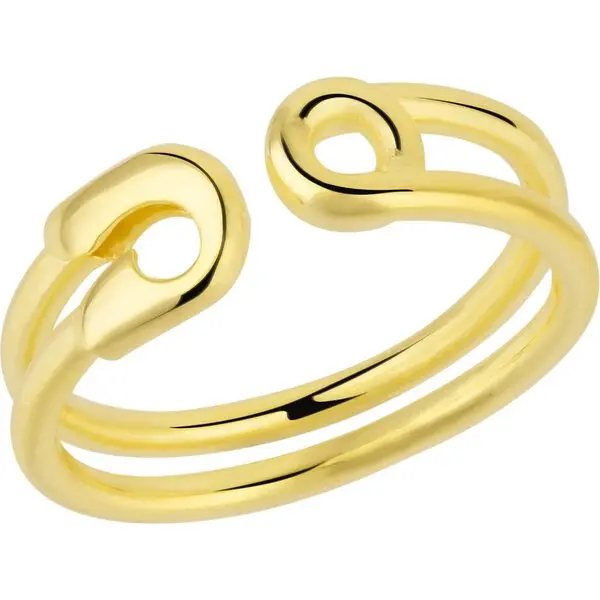 SPERO LONDON Sterling Safety Pin Ring - Gold