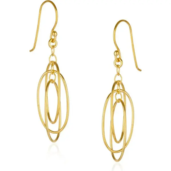 SPERO LONDON Nested Loop Drop Earrings - Gold