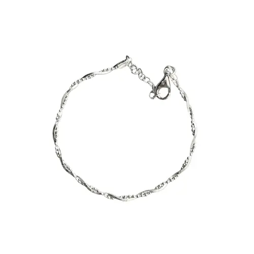 SPERO LONDON Bead Chain Twisted Sterling Bracelet - Silver