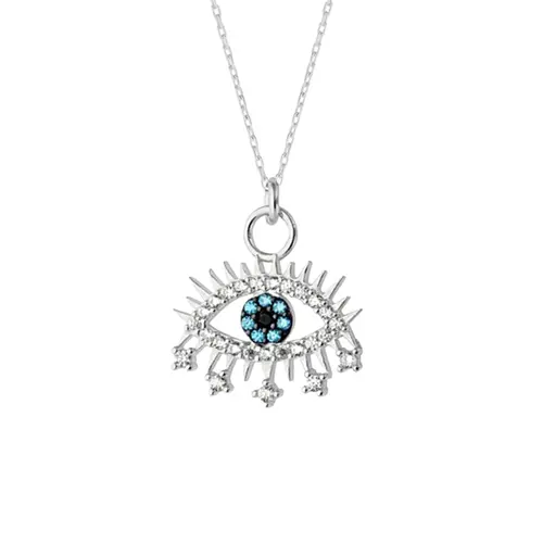 SPERO LONDON Sterling Evil Eye Pendant Necklace - Silver