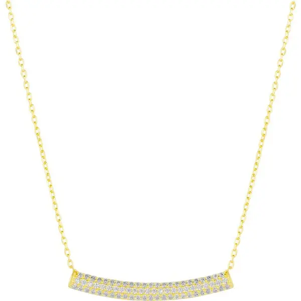 SPERO LONDON Sterling Concave Bar Necklace - Gold