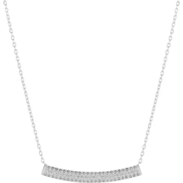 SPERO LONDON Sterling Concave Bar Necklace - Silver