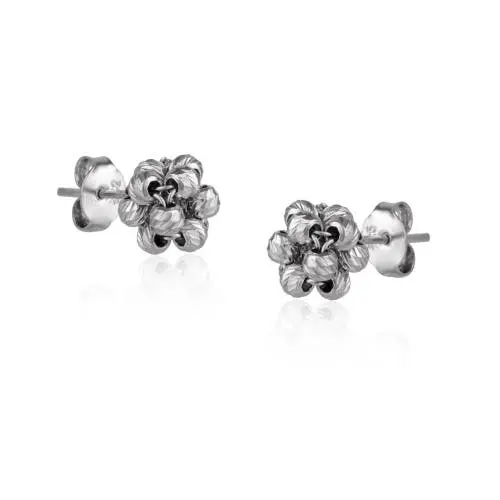 SPERO LONDON Dorissa Beaded Stud Earring - Silver