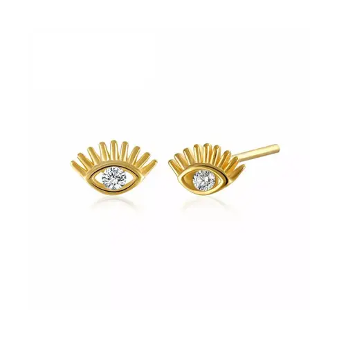 SPERO LONDON Eye Stud Earrings - Gold