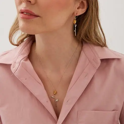 SPERO LONDON Rose Sterling Necklace - Silver