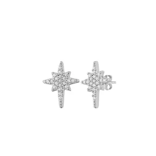 SPERO LONDON Northern Star Sterling Stud Earrings - Silver