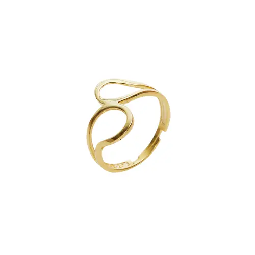 SPERO LONDON Intercepting Circles Sterling Ring - Gold