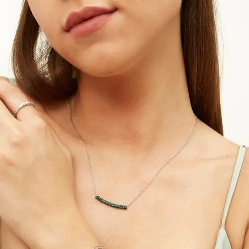 SPERO LONDON Sterling Concave Bar Necklace - Silver
