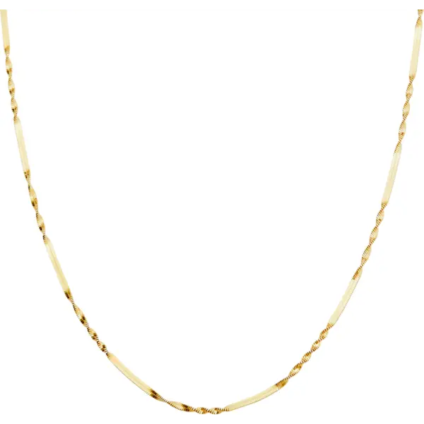 SPERO LONDON Half Twisted Sterling Chain Necklace - Gold