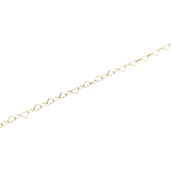 SPERO LONDON Love Heart Sterling Chain Bracelet - Gold