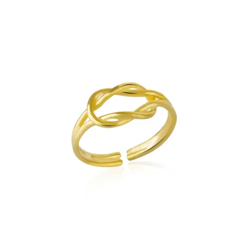 SPERO LONDON Knot Adjustable Ring - Gold