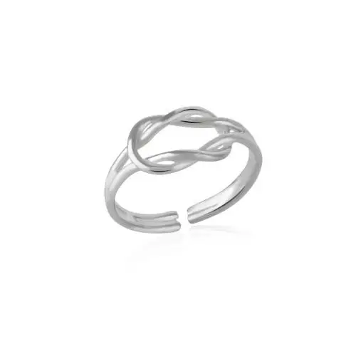 SPERO LONDON Knot Adjustable Ring - Silver