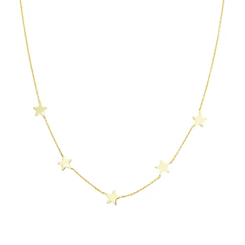 SPERO LONDON Star Sterling Station Necklace - Gold