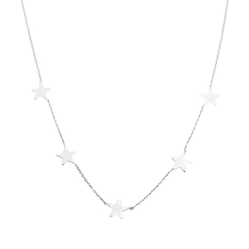 SPERO LONDON Star Sterling Station Necklace - Silver